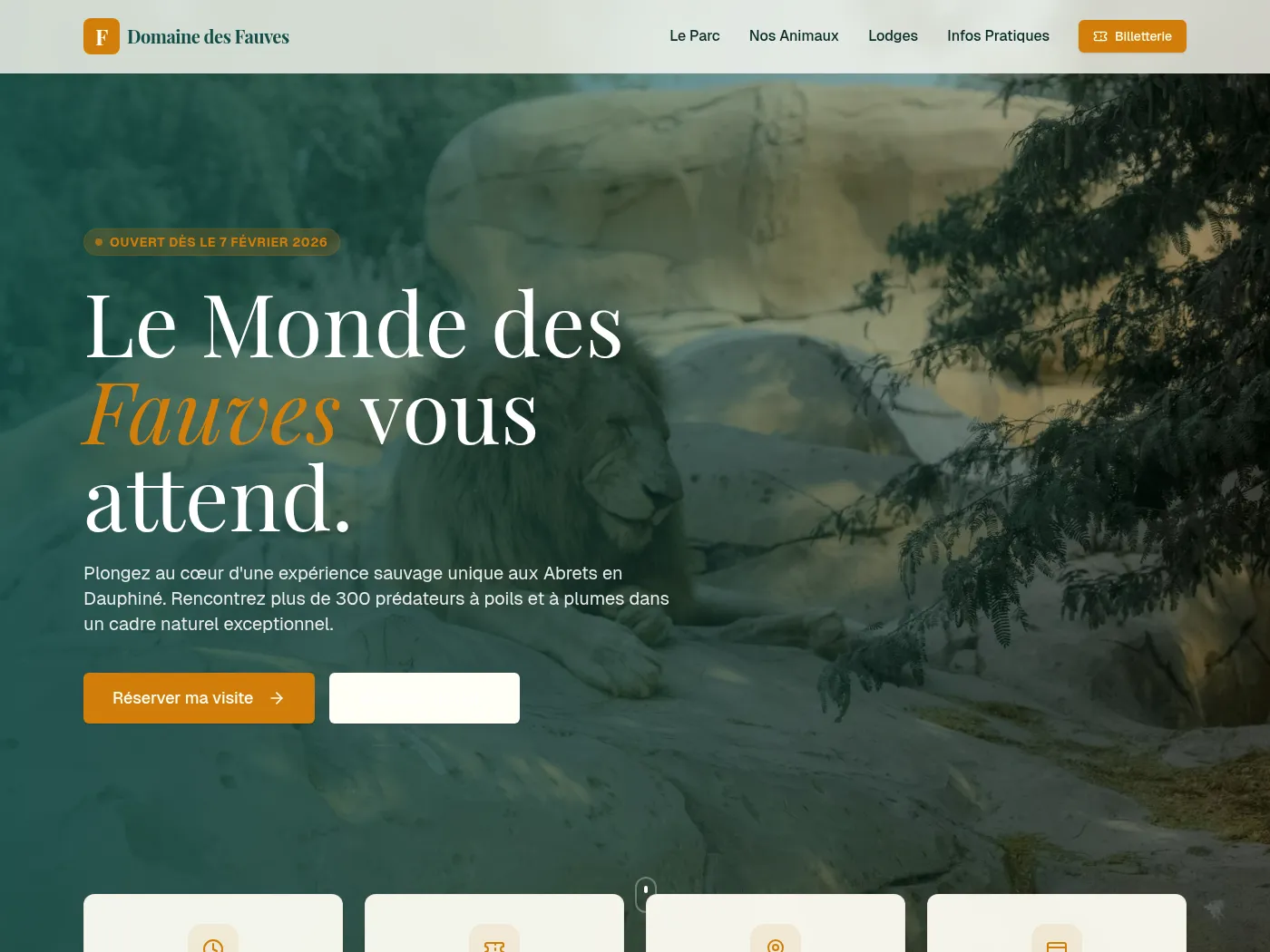 Parc Animalier Website