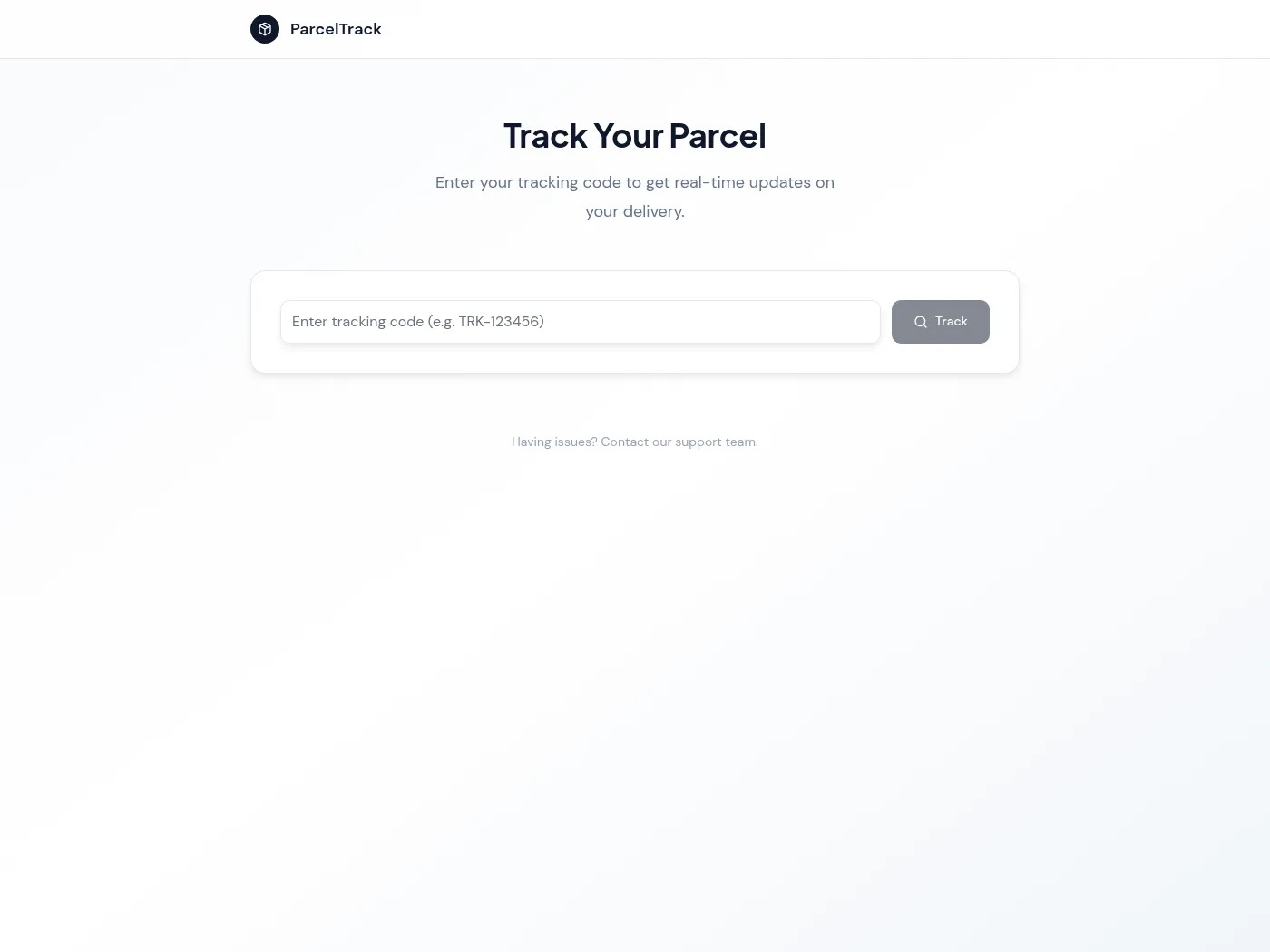Parcel Tracking Portal