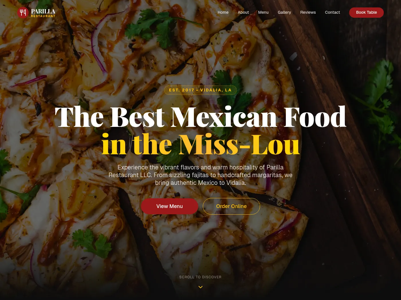Parilla Restaurant Web Experience
