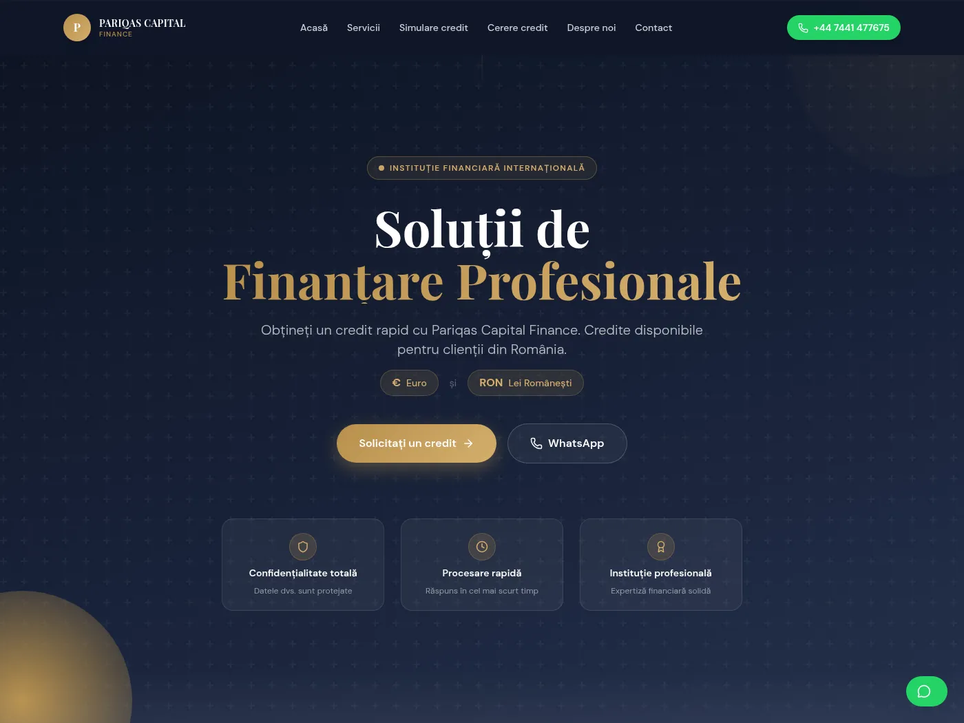 Pariqas Capital Finance Site