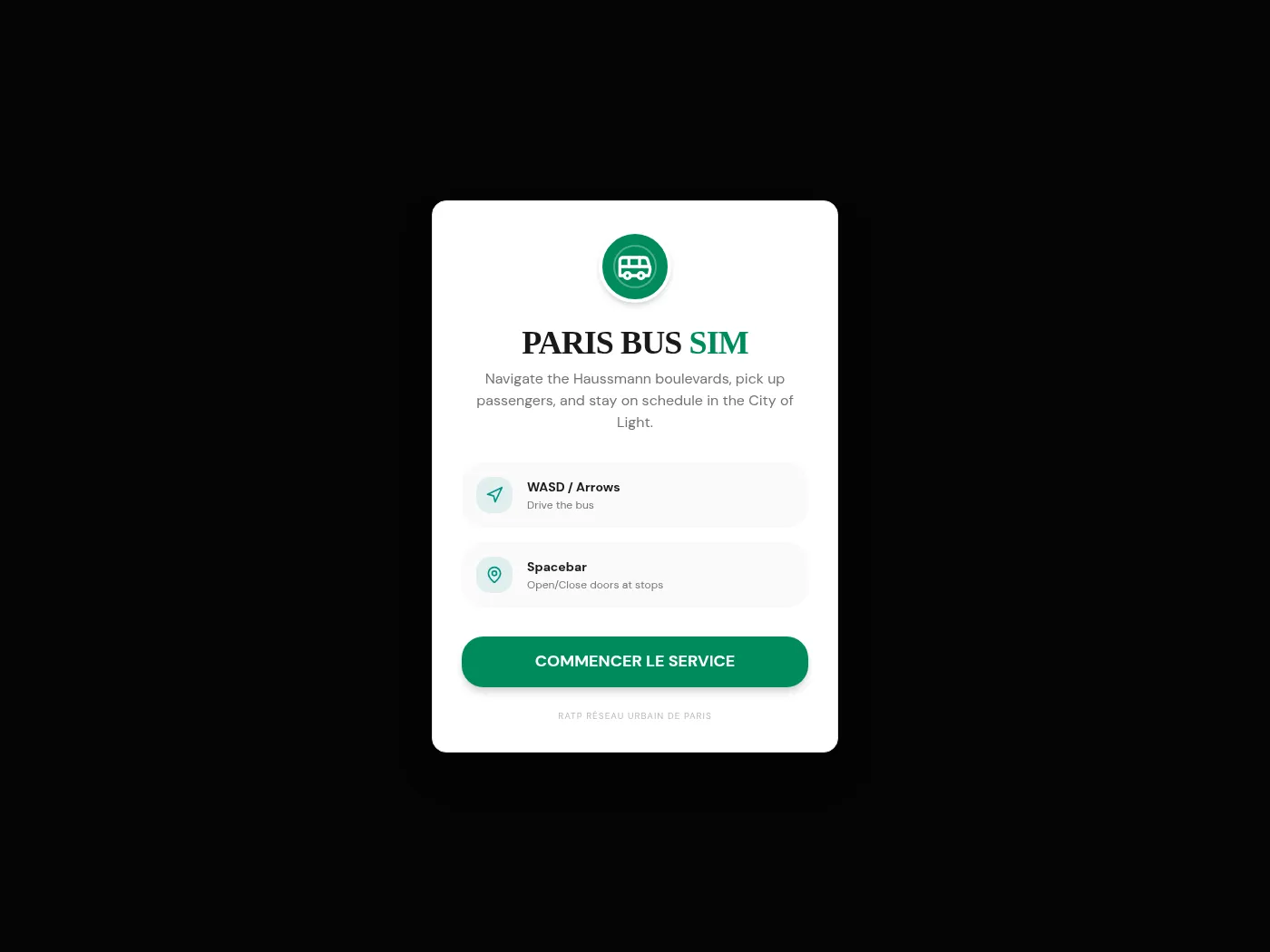 Paris Bus Driver Sim