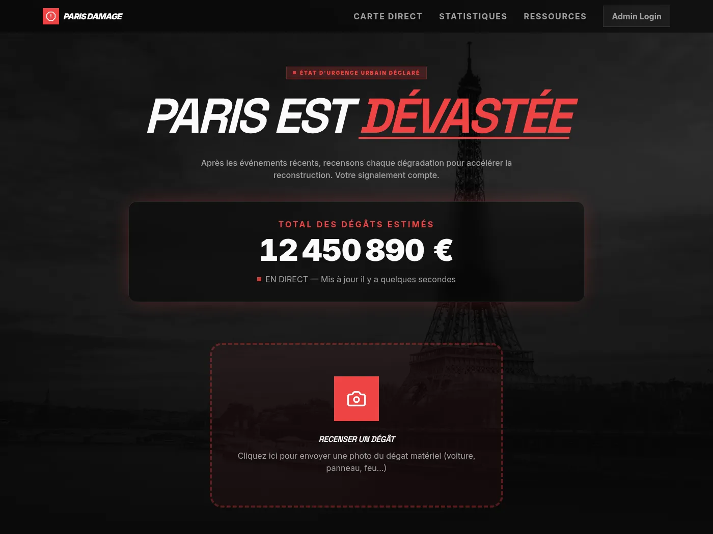 Paris Damage Tracker