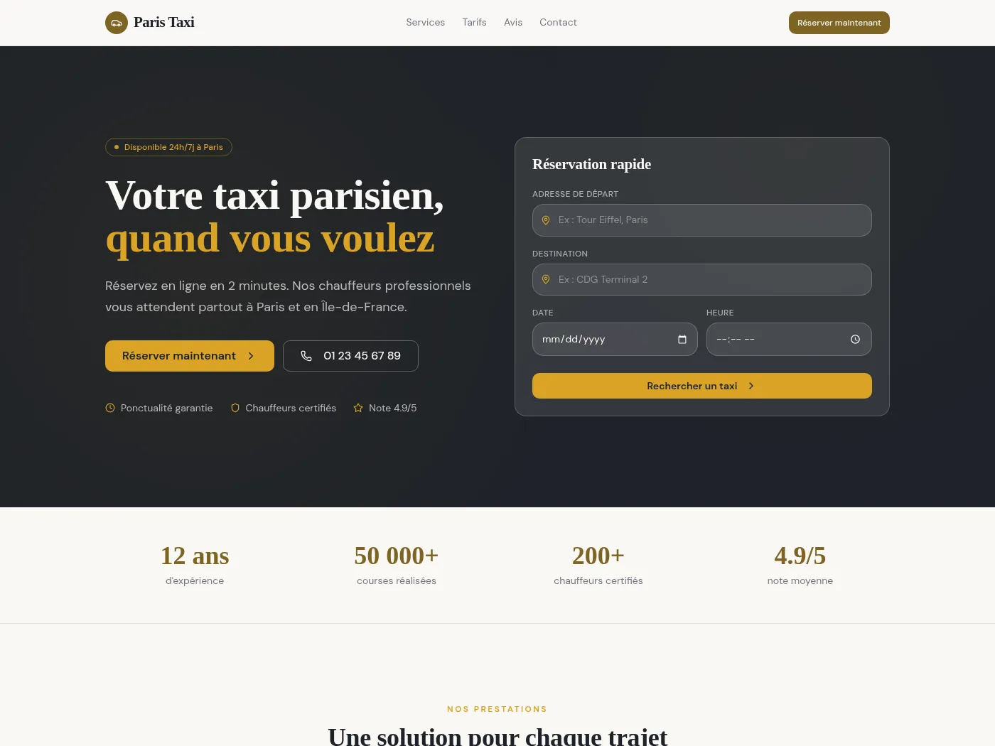 Paris Taxi Booking