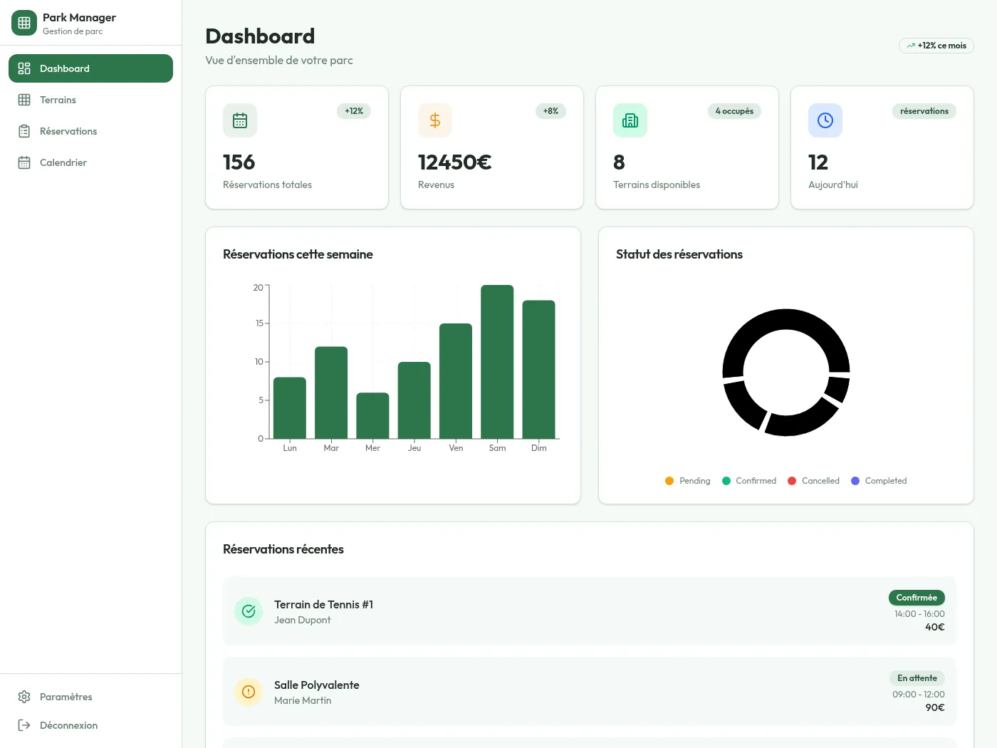 Park Manager App