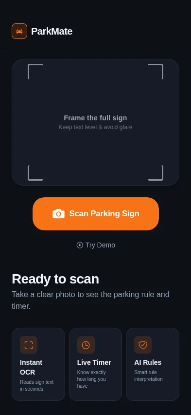 ParkMate Facelift