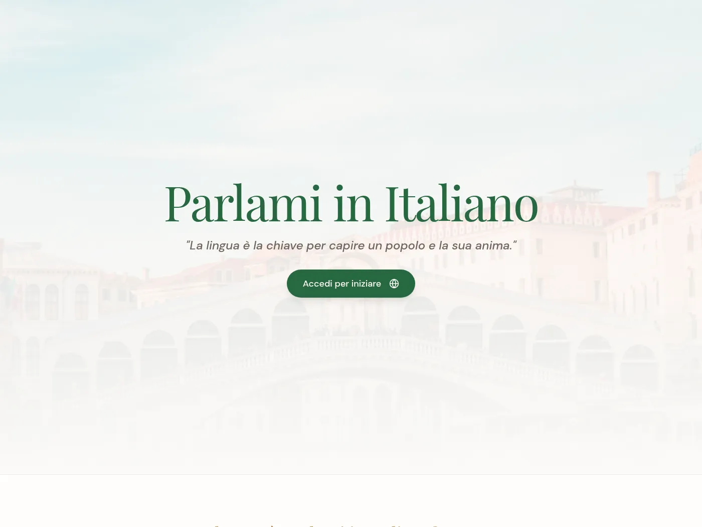 Parlami in Italiano
