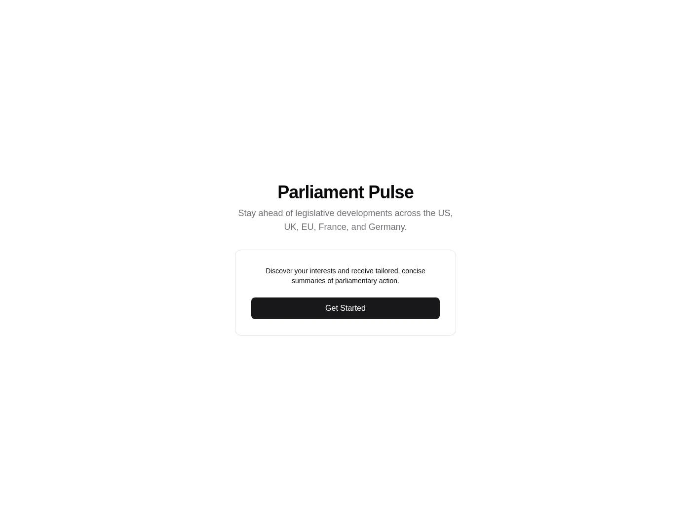 Parliament Pulse