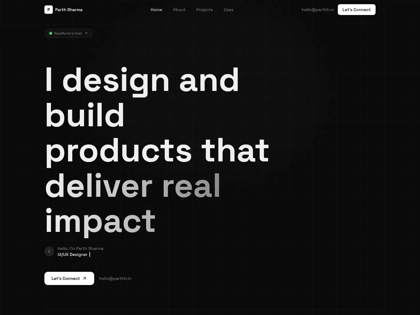 Parth Sharma Portfolio Clone