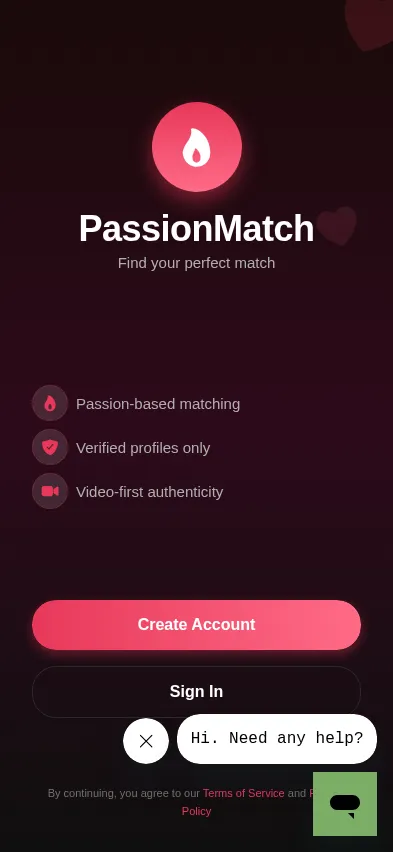 PassionMatch Dating App