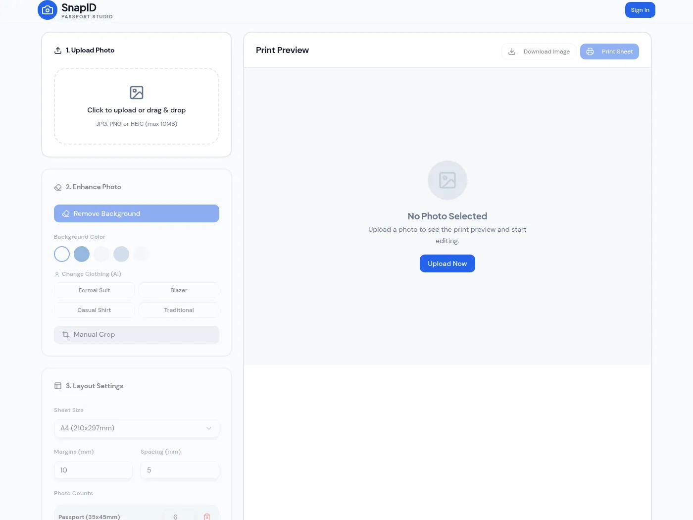SnapID Passport Studio