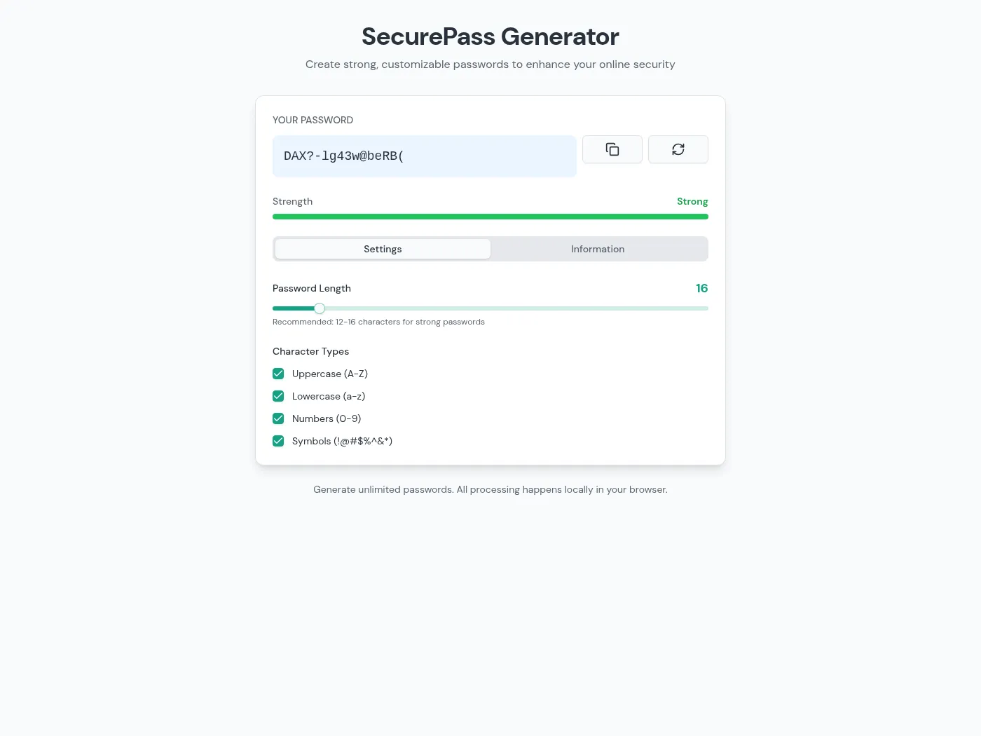 SecurePass Generator