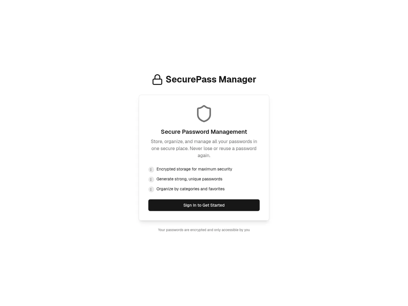 SecurePass Manager