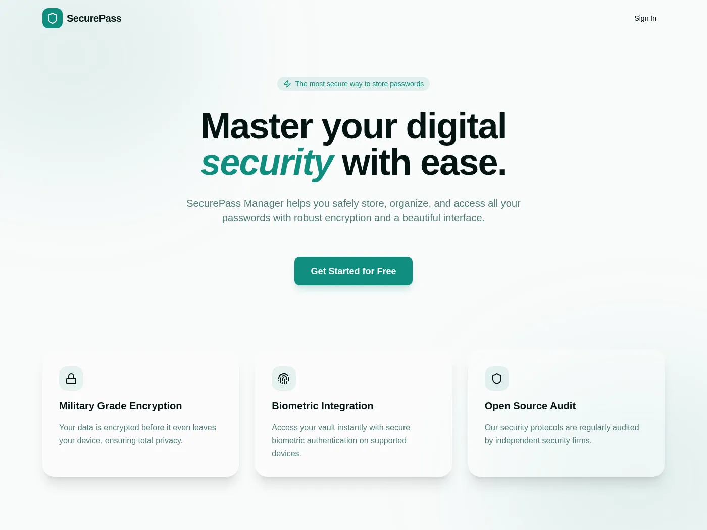 SecurePass Manager