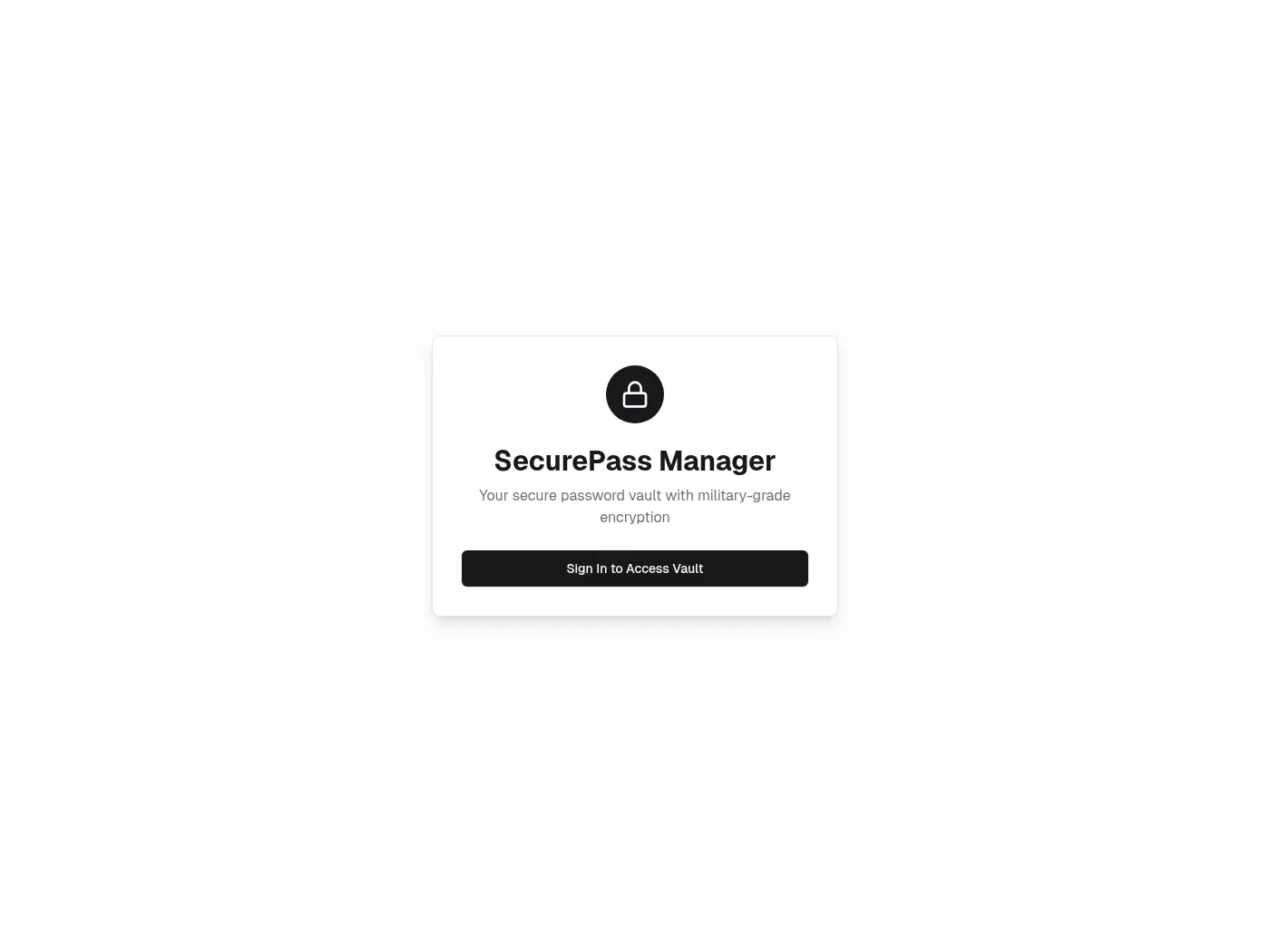 SecurePass Manager