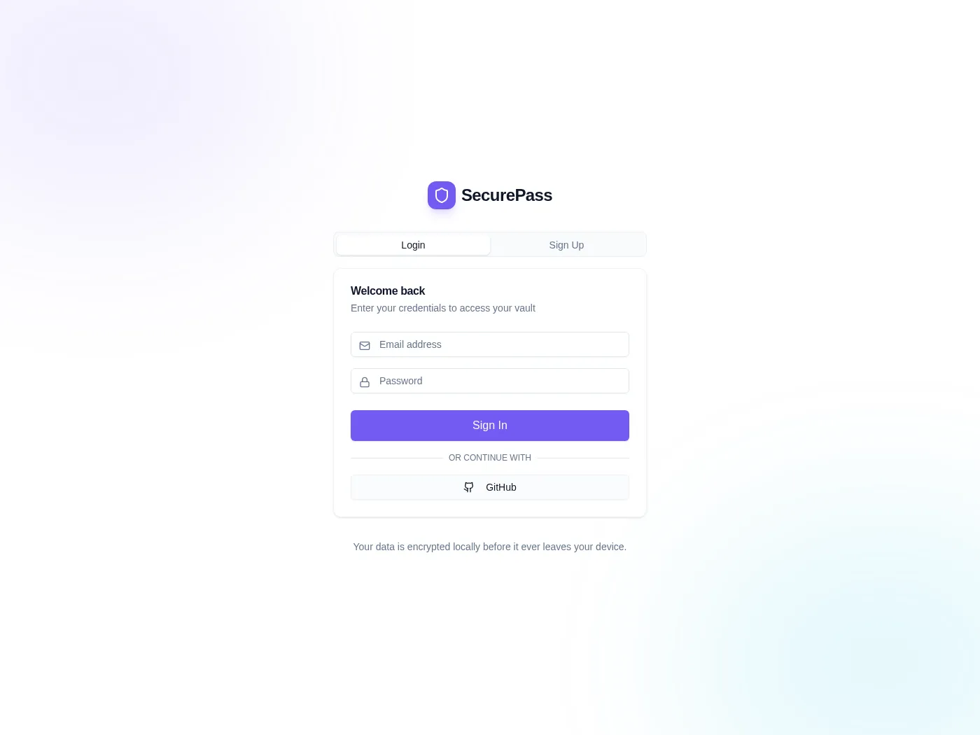 SecurePass Manager