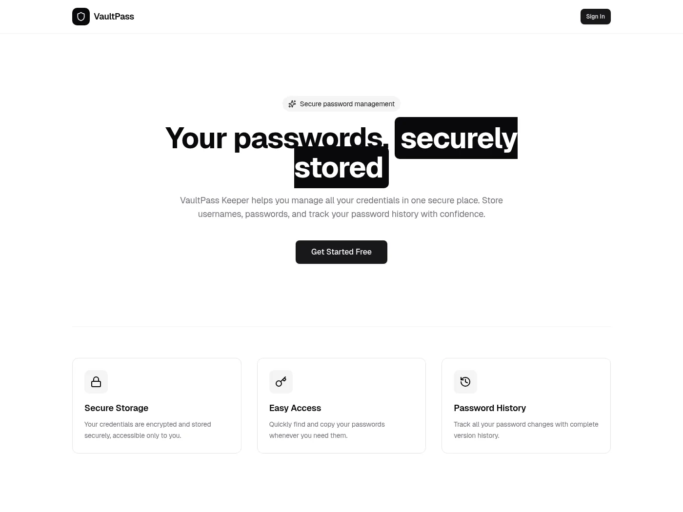 VaultPassword Keeper