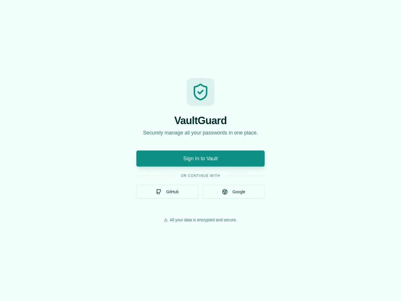VaultGuard Password Manager