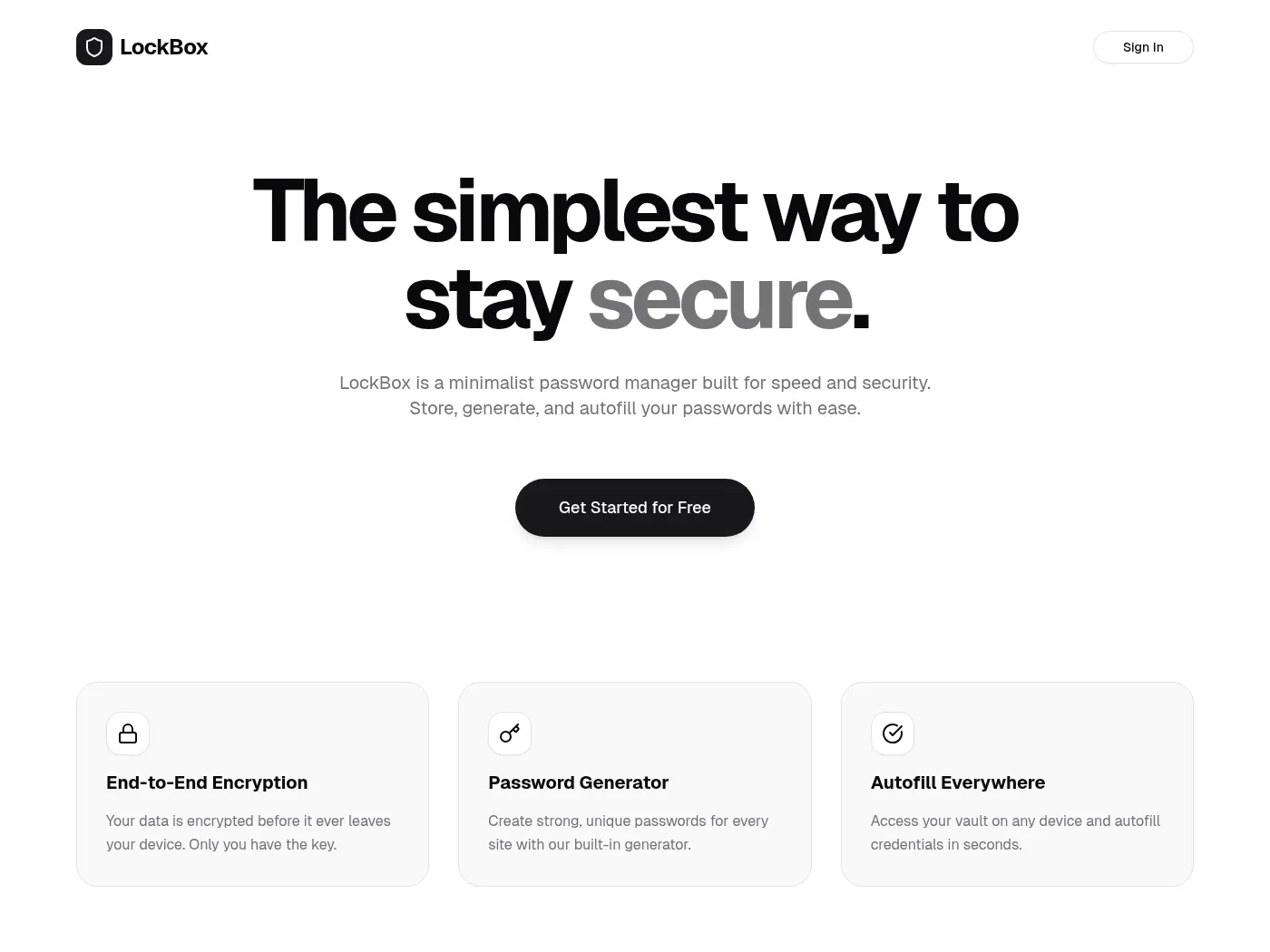 LockBox Password Manager