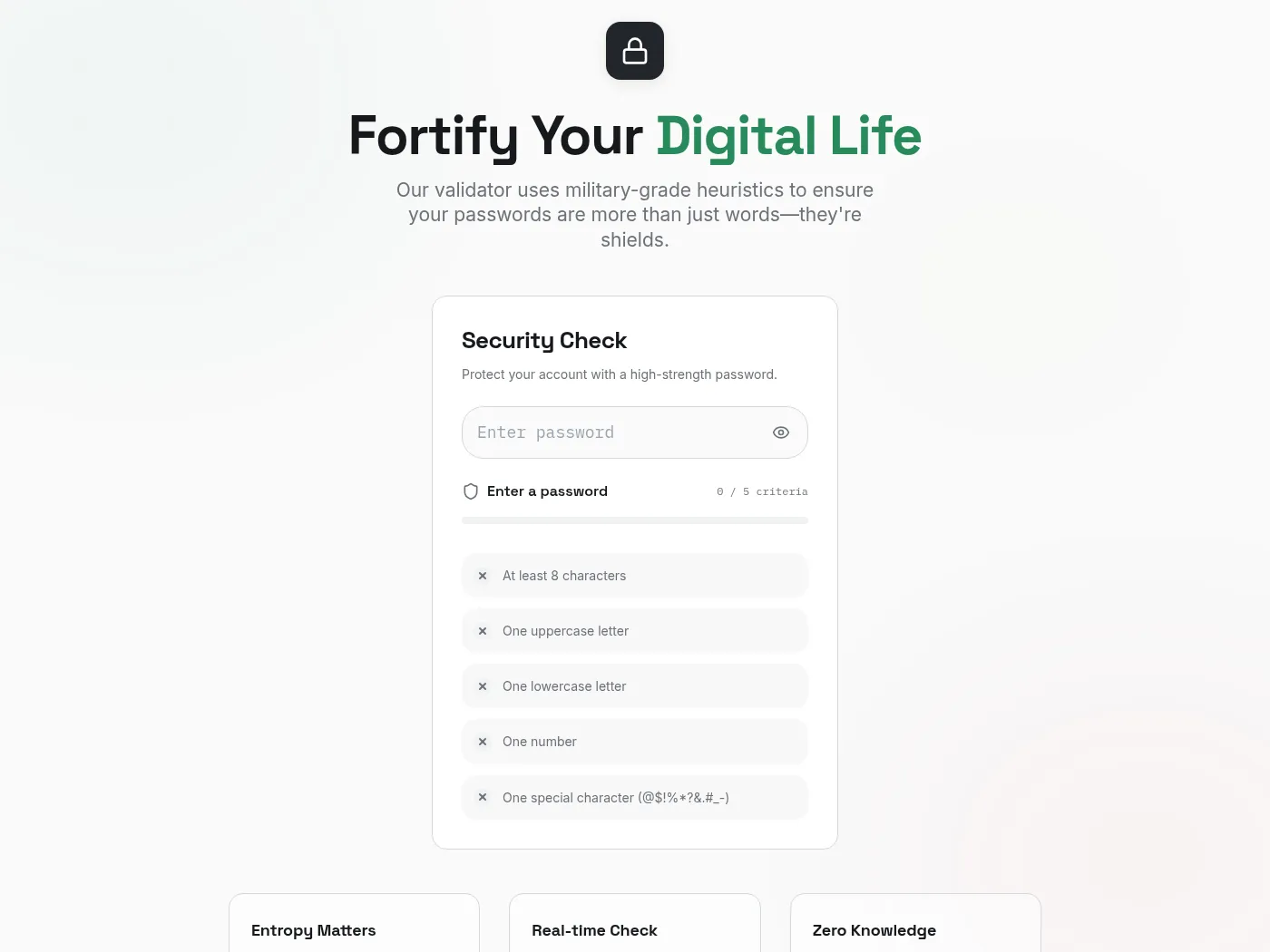 Password Strength Validator