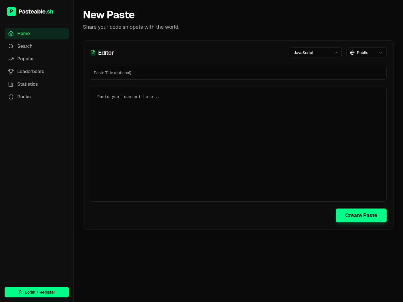 Pasteable.sh