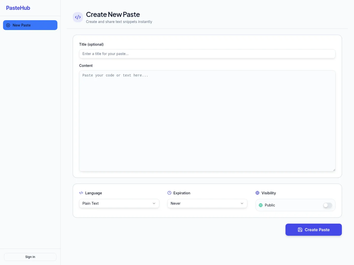 PasteHub Admin Portal