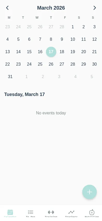 PastelFit Calendar App