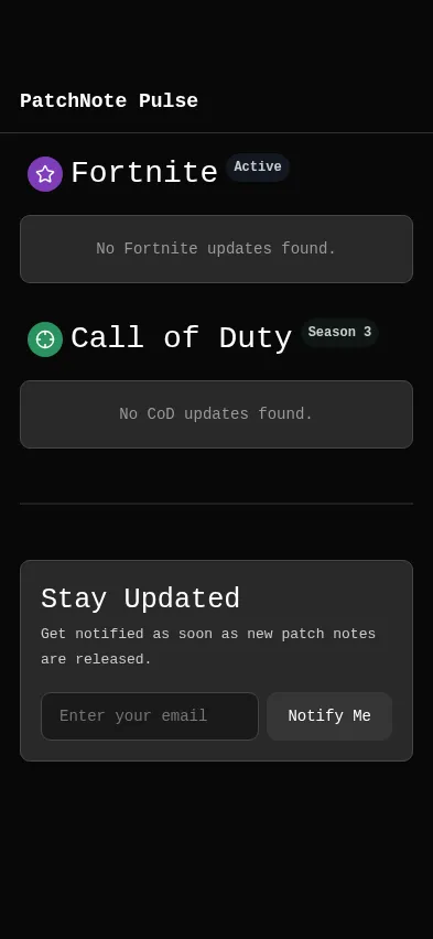 PatchNote Pulse