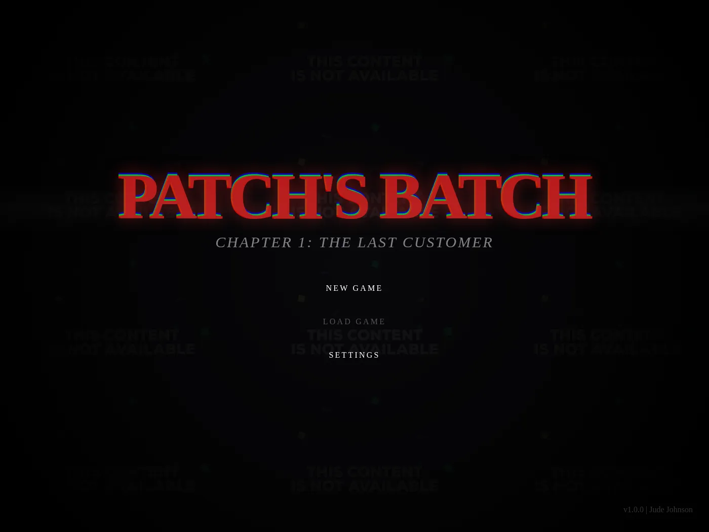 Patch's Batch Horror Game