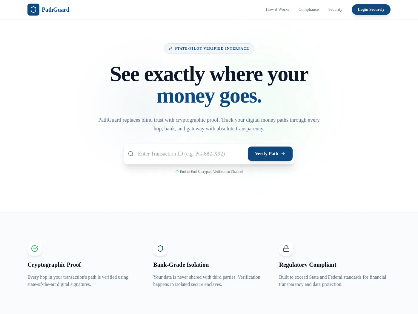 PathGuard Money Path Verifier