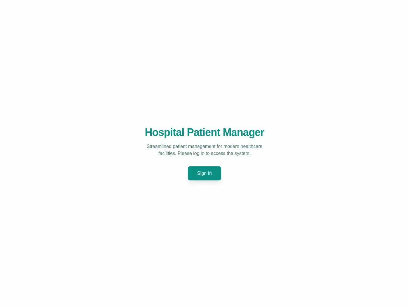 Hospital Patient Manager