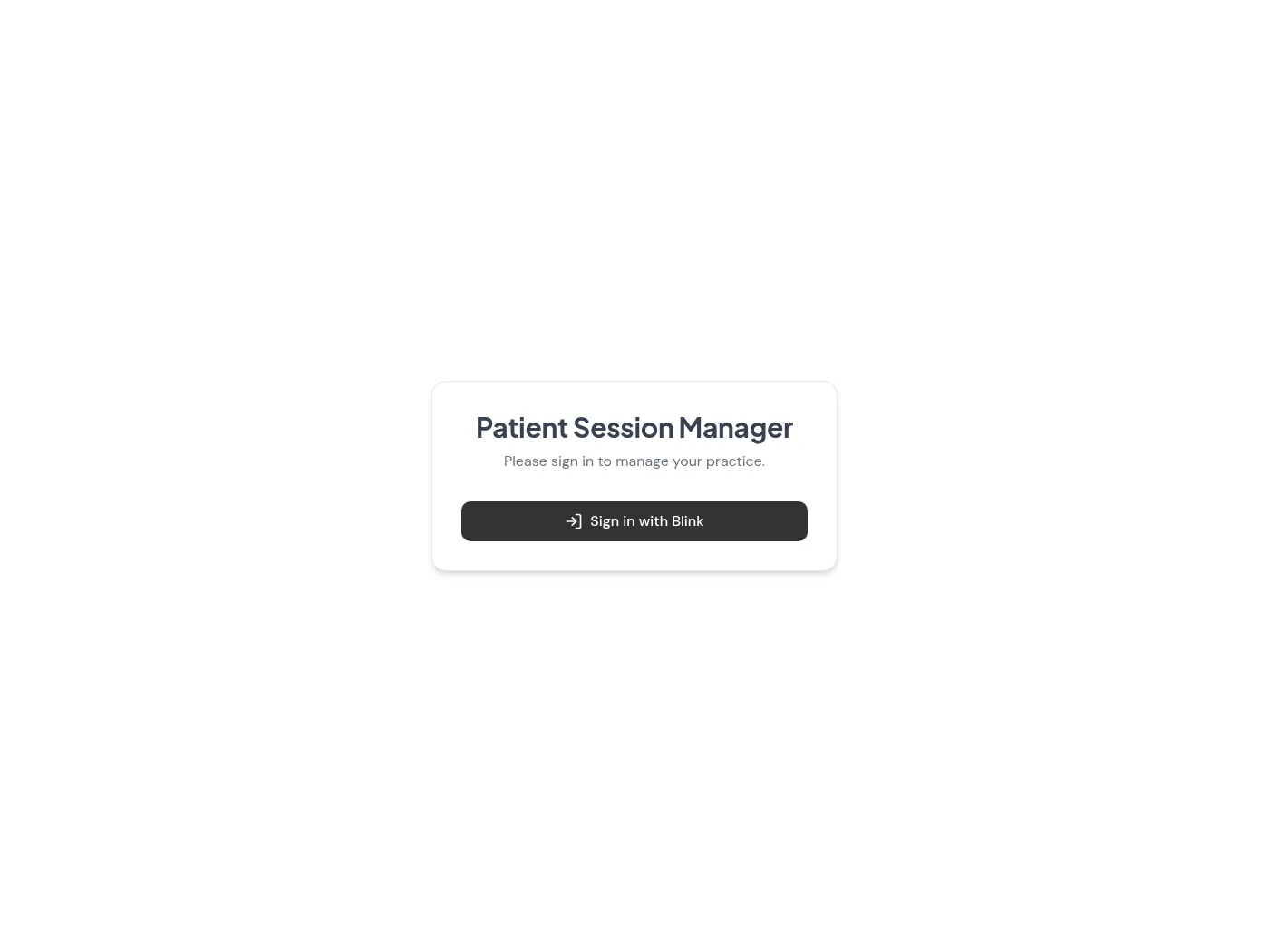 Patient Session Manager