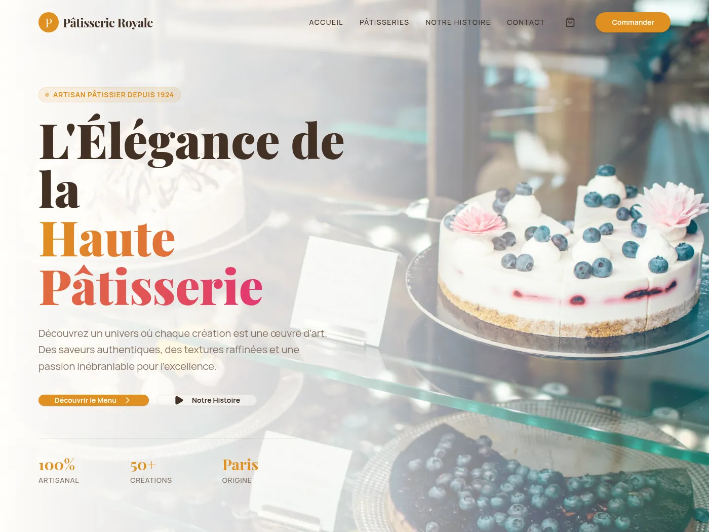 Pâtisserie Web Showcase