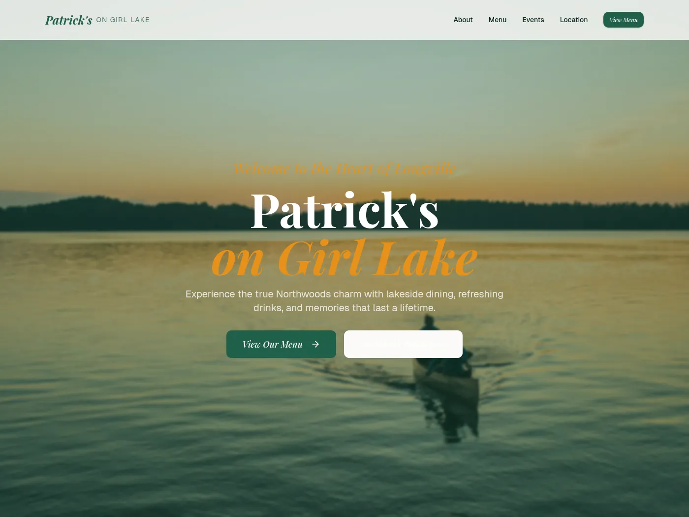 Patricks on Girl Lake Site