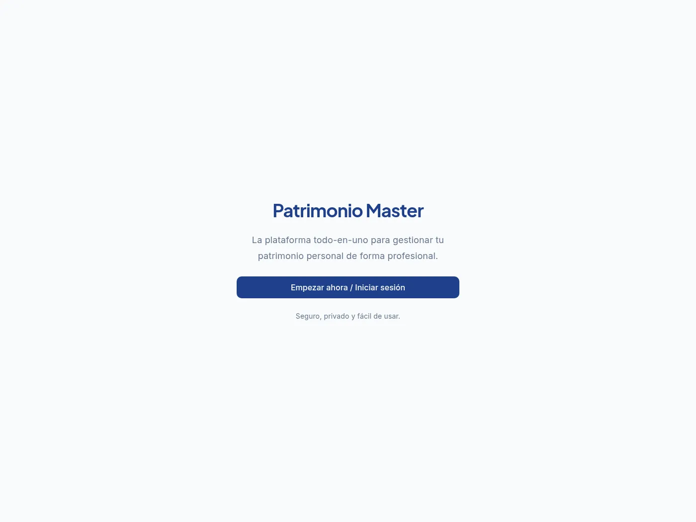 Patrimonio Master App