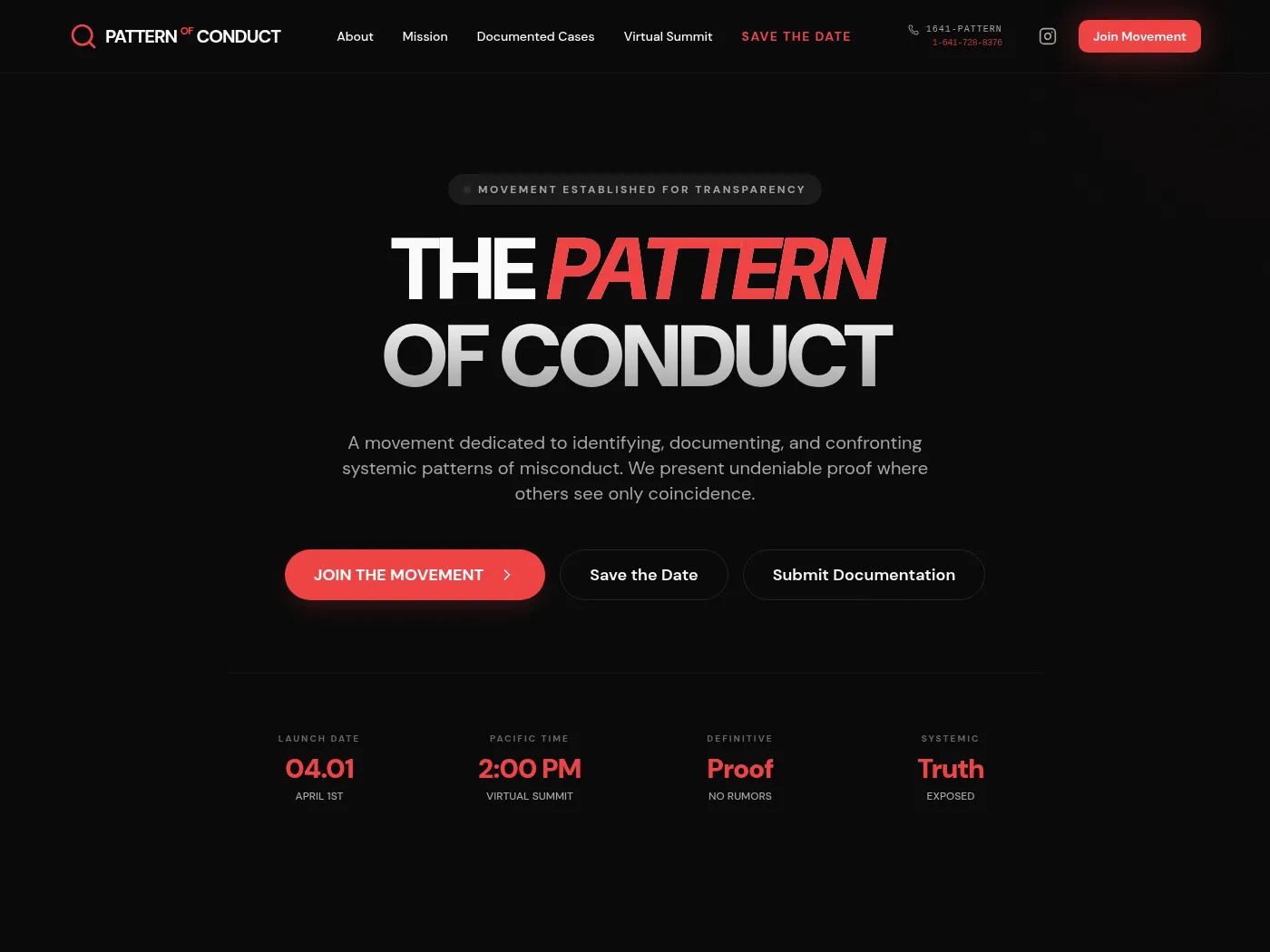 Pattern of Conduct Update