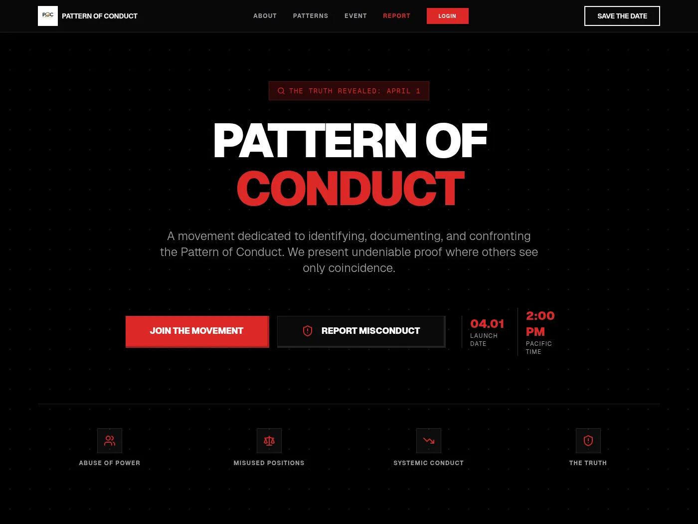 Pattern of Conduct Launch
