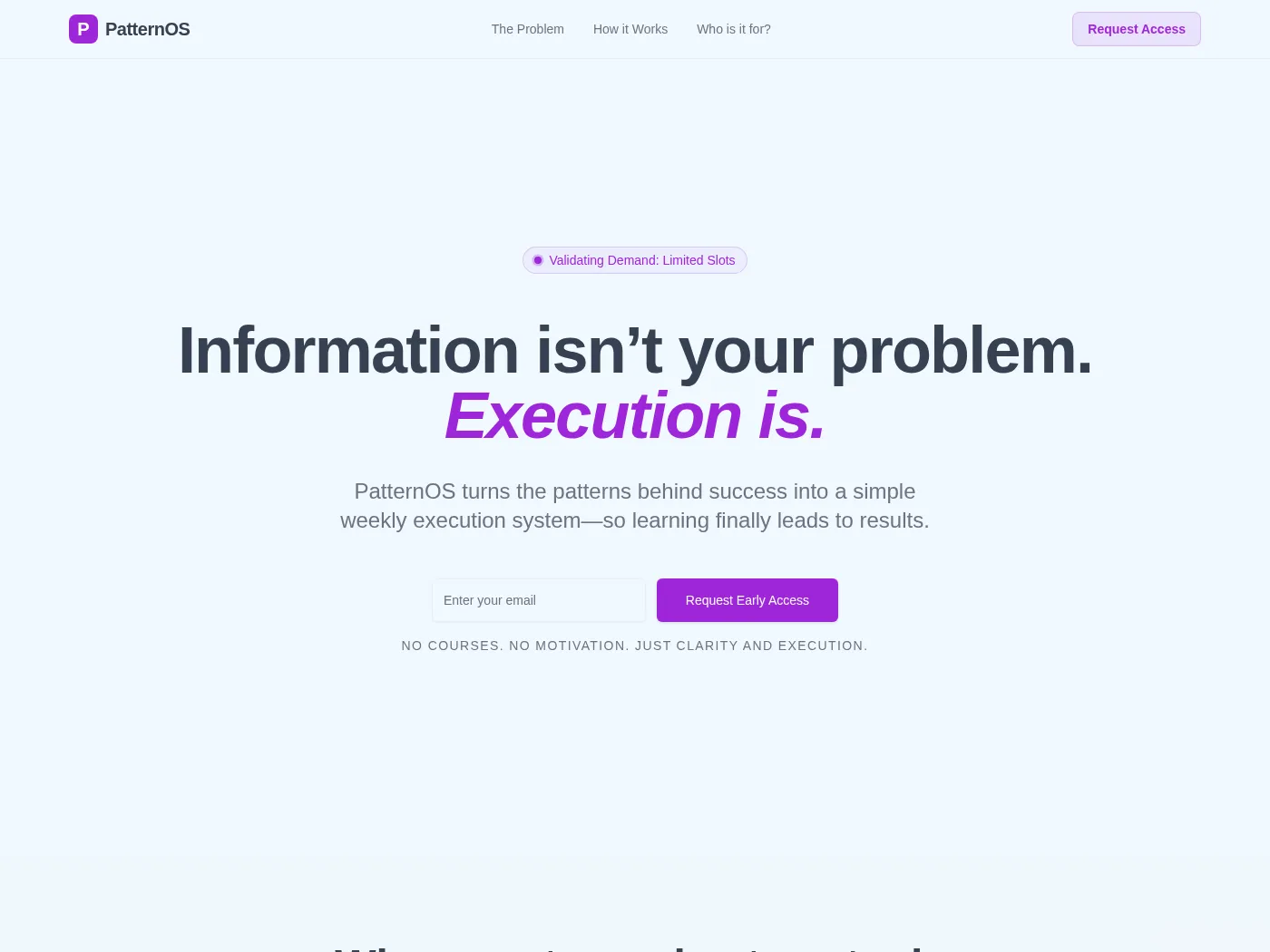 PatternOS Validation Page