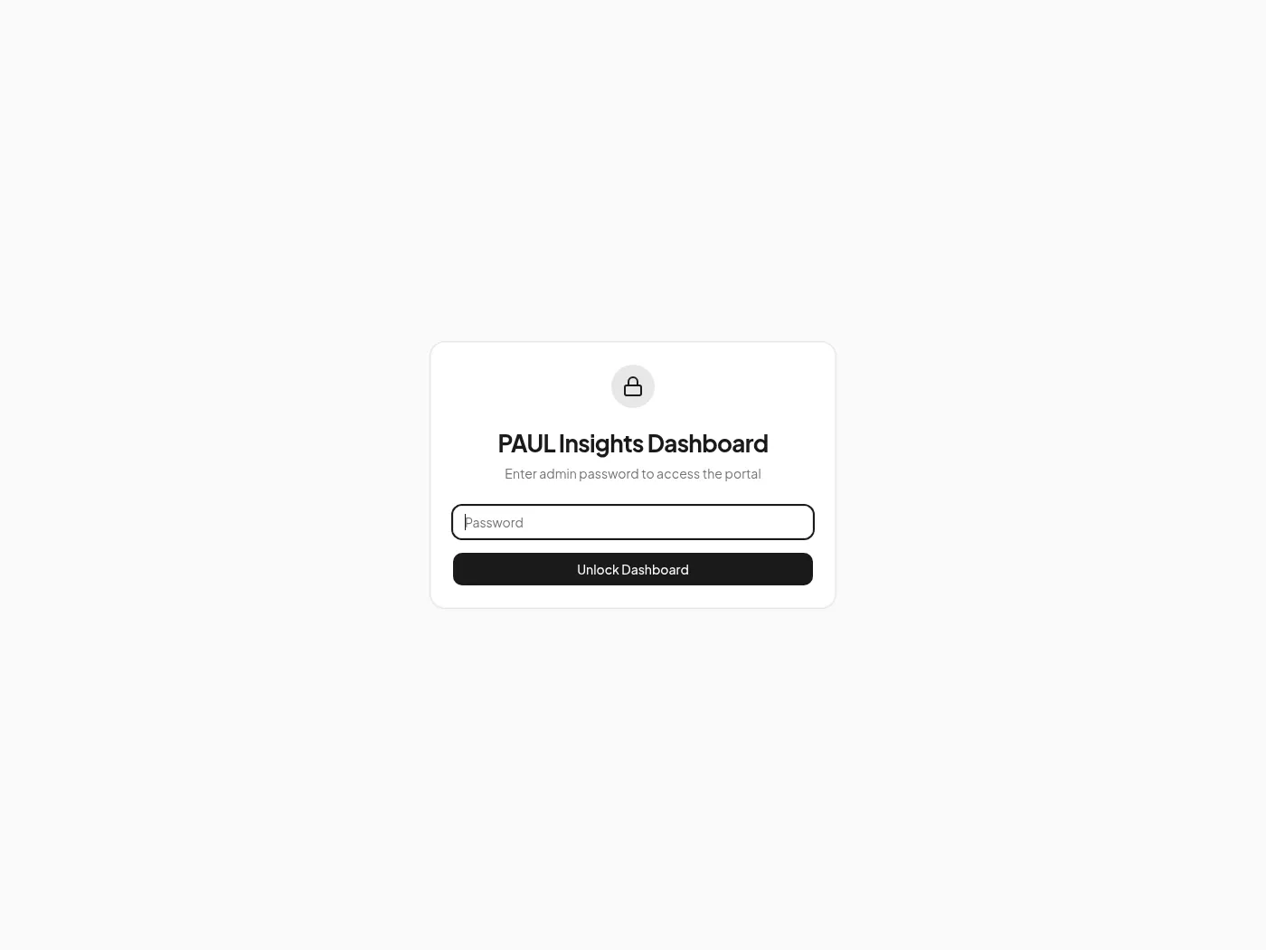 PAUL Insights Dashboard
