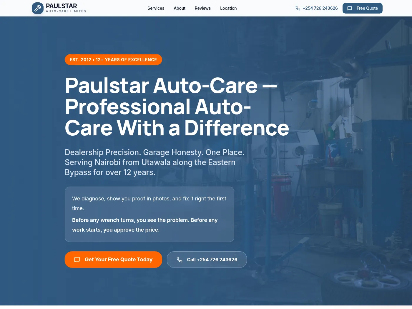 Paulstar Auto-Care Website