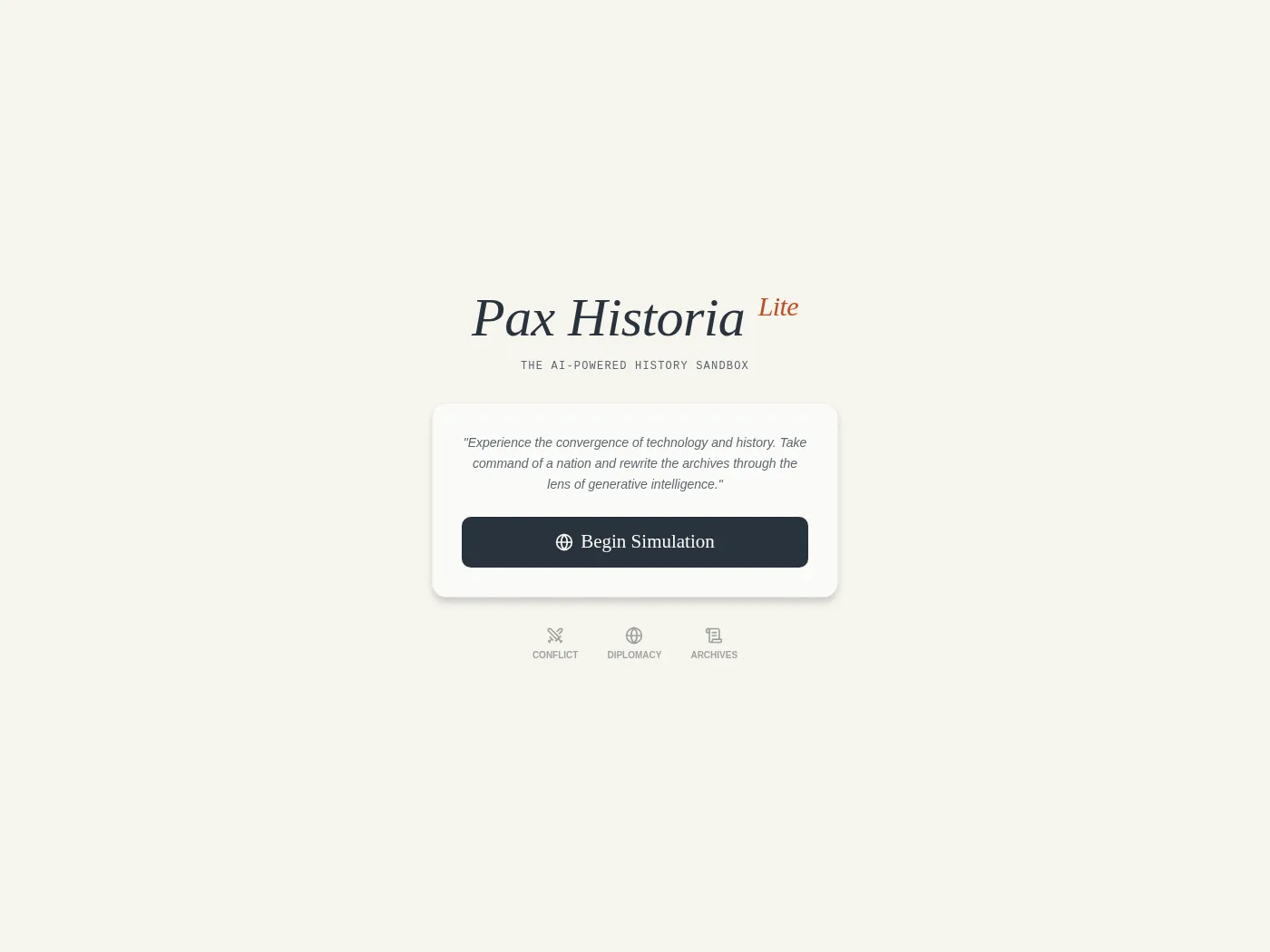 Pax Historia Lite