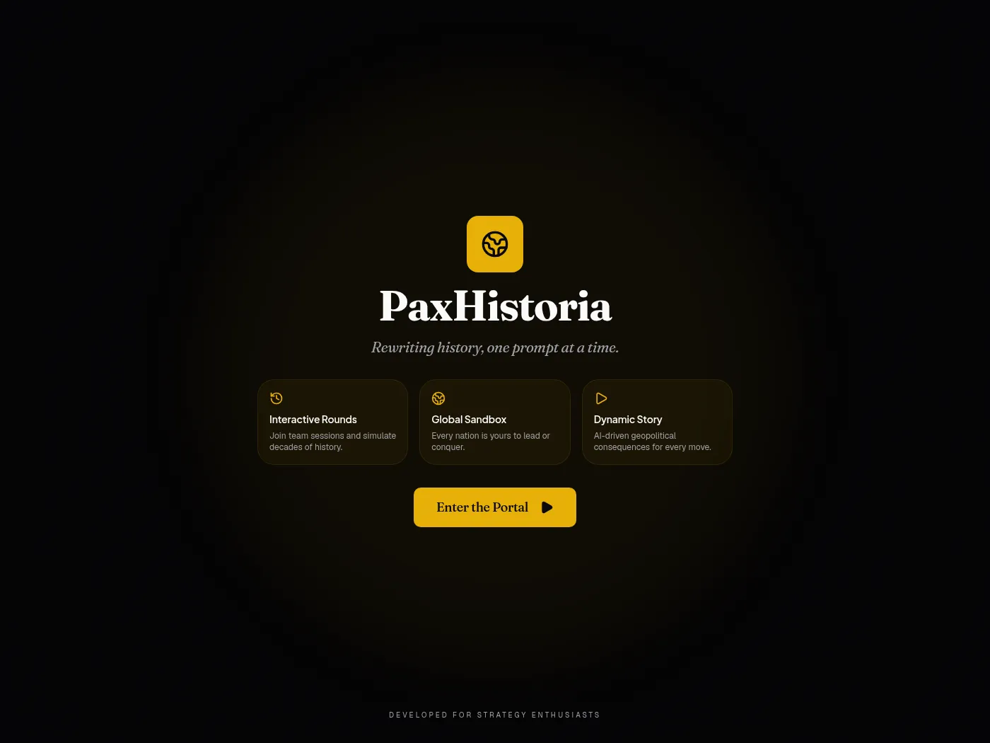 PaxHistoria Strategy Portal
