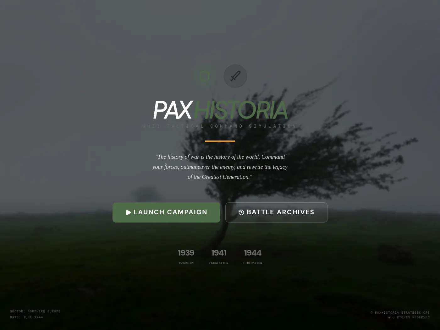 PaxHistoria Web Edition
