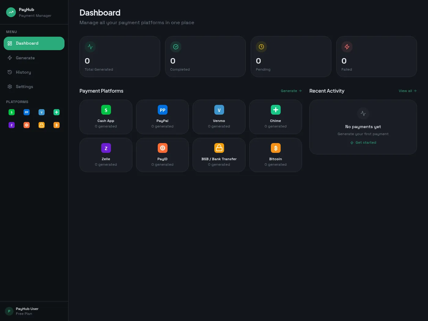 PayHub Payments Dashboard