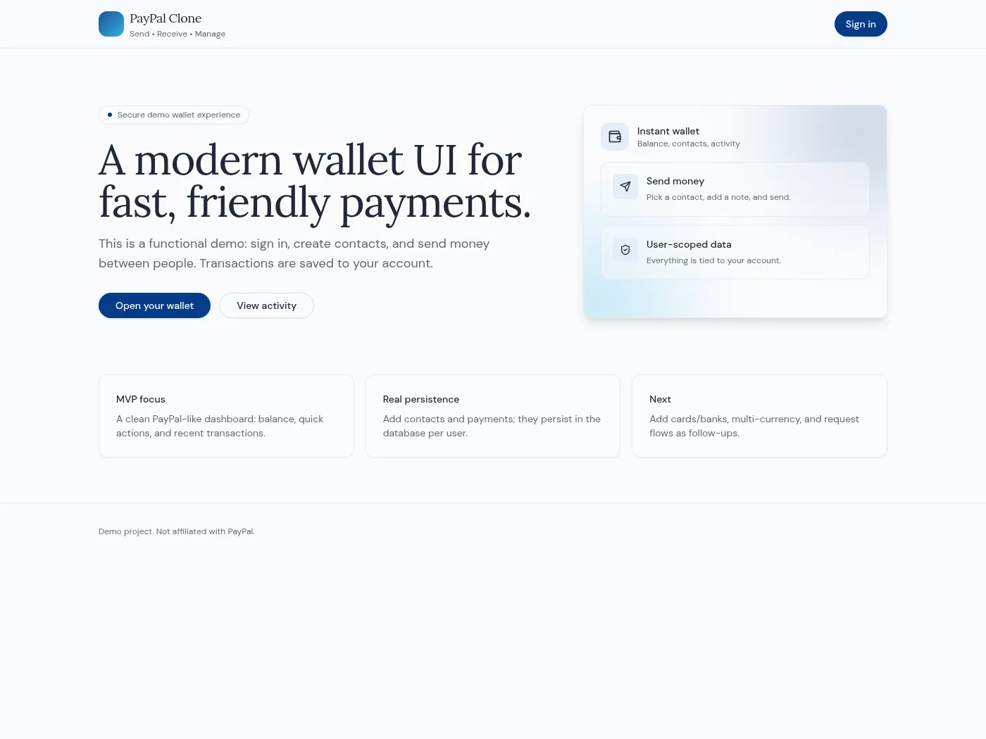 PayPal Clone