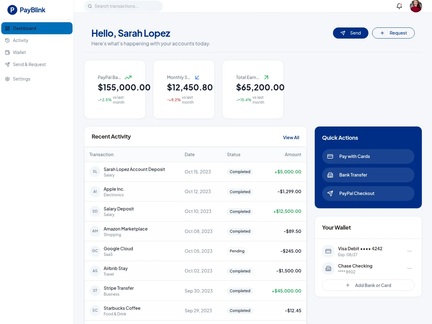 Finance Profile Demo