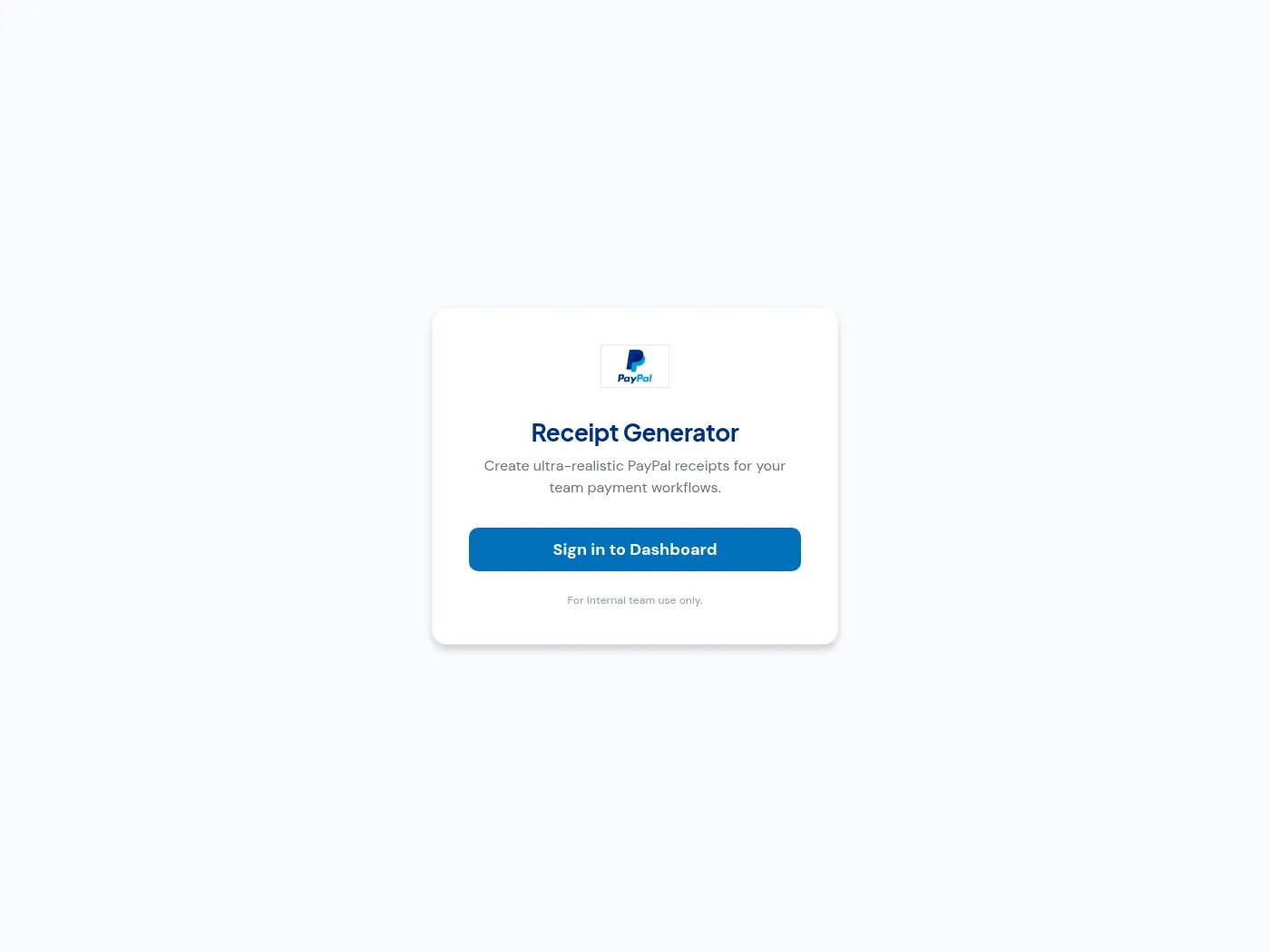 PayPal Receipt Generator