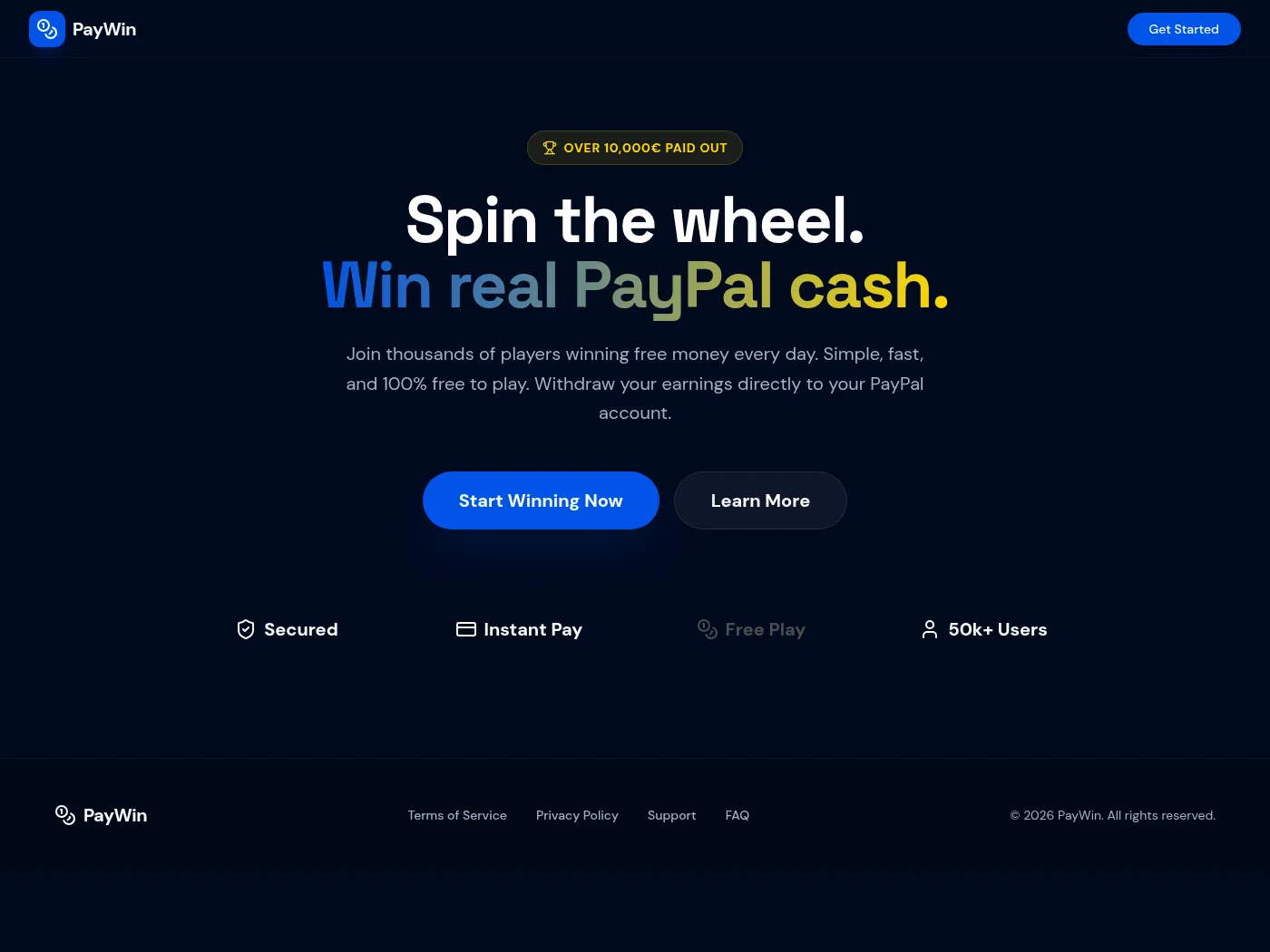 PayPal Win Game