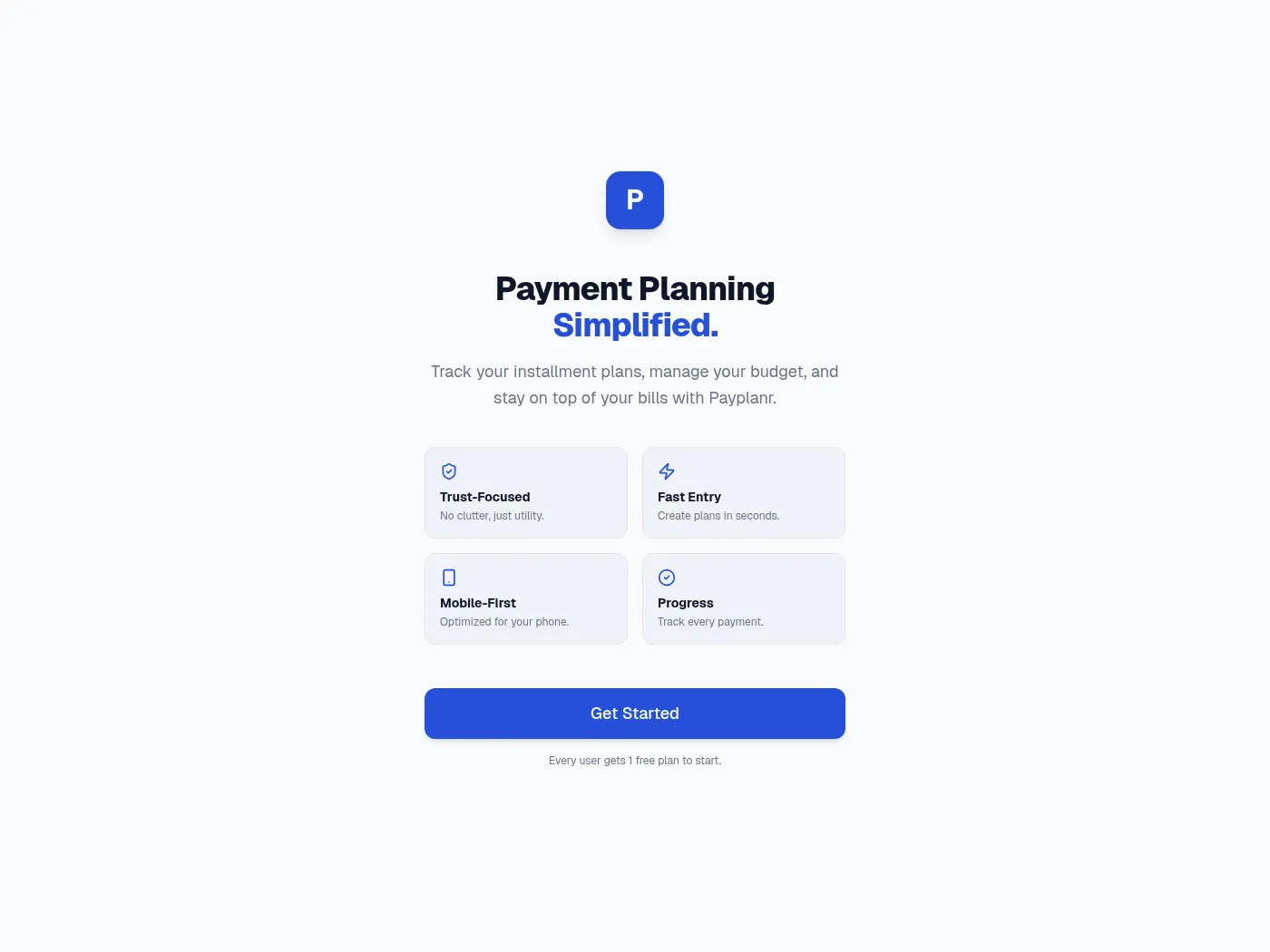 Payplanr Tracker