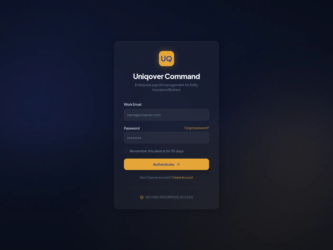 Uniqover Payroll Command