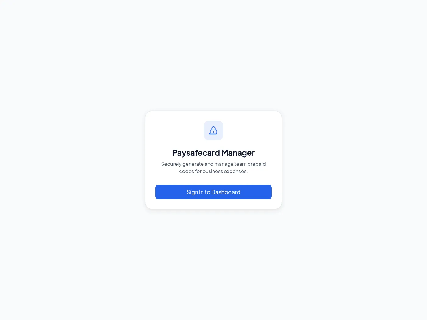Paysafecard Code Manager